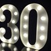 12metal Marquee Number 30-39 Light up Number Thirty Home Shop ...