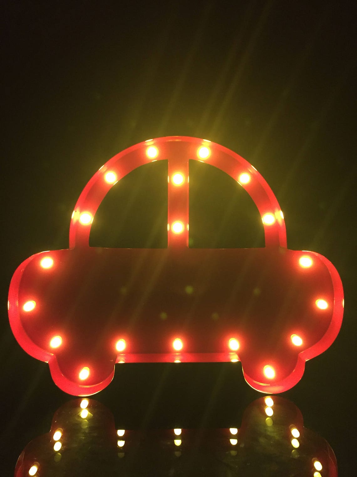 Red Cute Car Marquee Light Marquee Sign Night Light Kids Light | Etsy