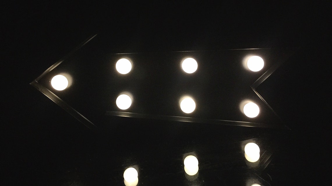 12 Metal Black Arrow Light Arrow Sign Marquee Signs | Etsy