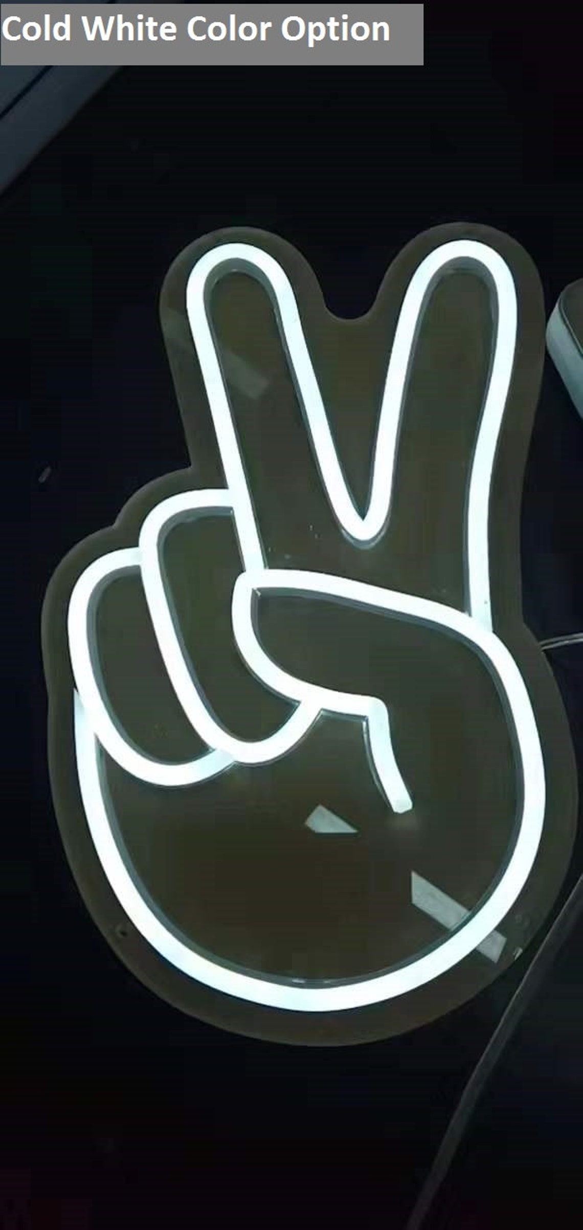 Peace Neon Sign Neon Decor 5V USB Powered V Gesture Hand Peace | Etsy