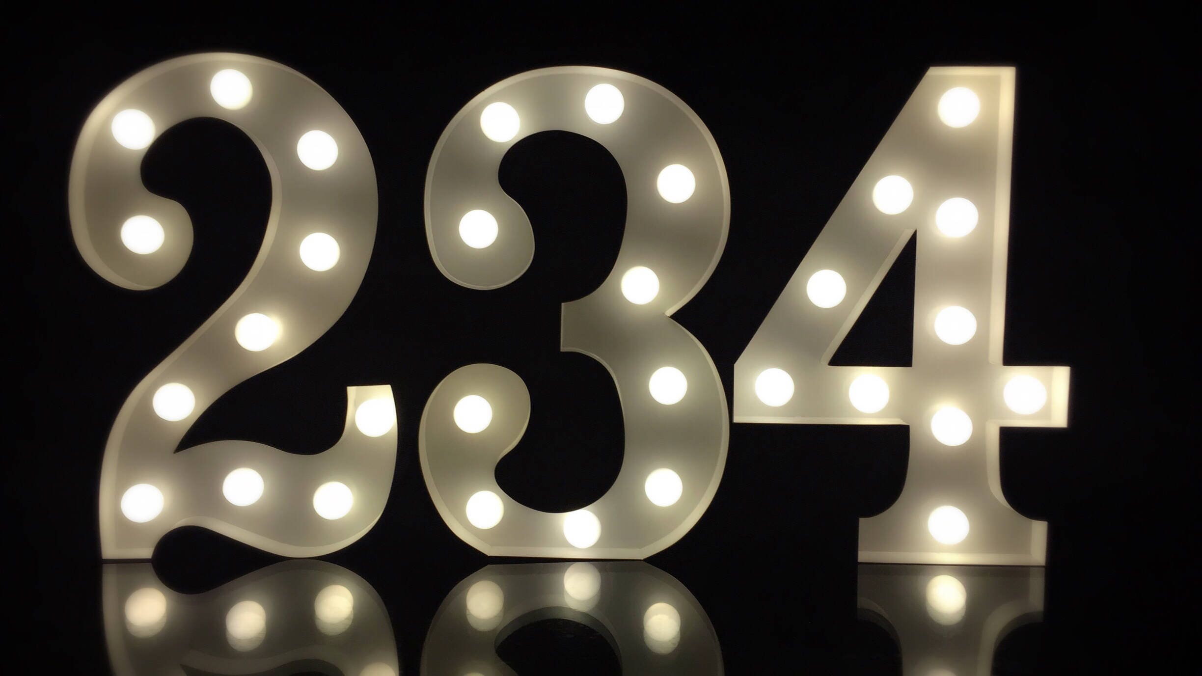 12metal White No.4 Marquee Letter Marquee Light Light up - Etsy