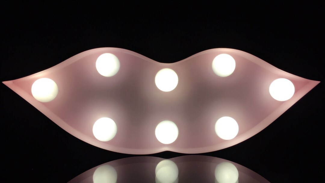 12" Big Metal Pink Lip Light Wedding Kiss Cosmetic Makeup Lipsense ...