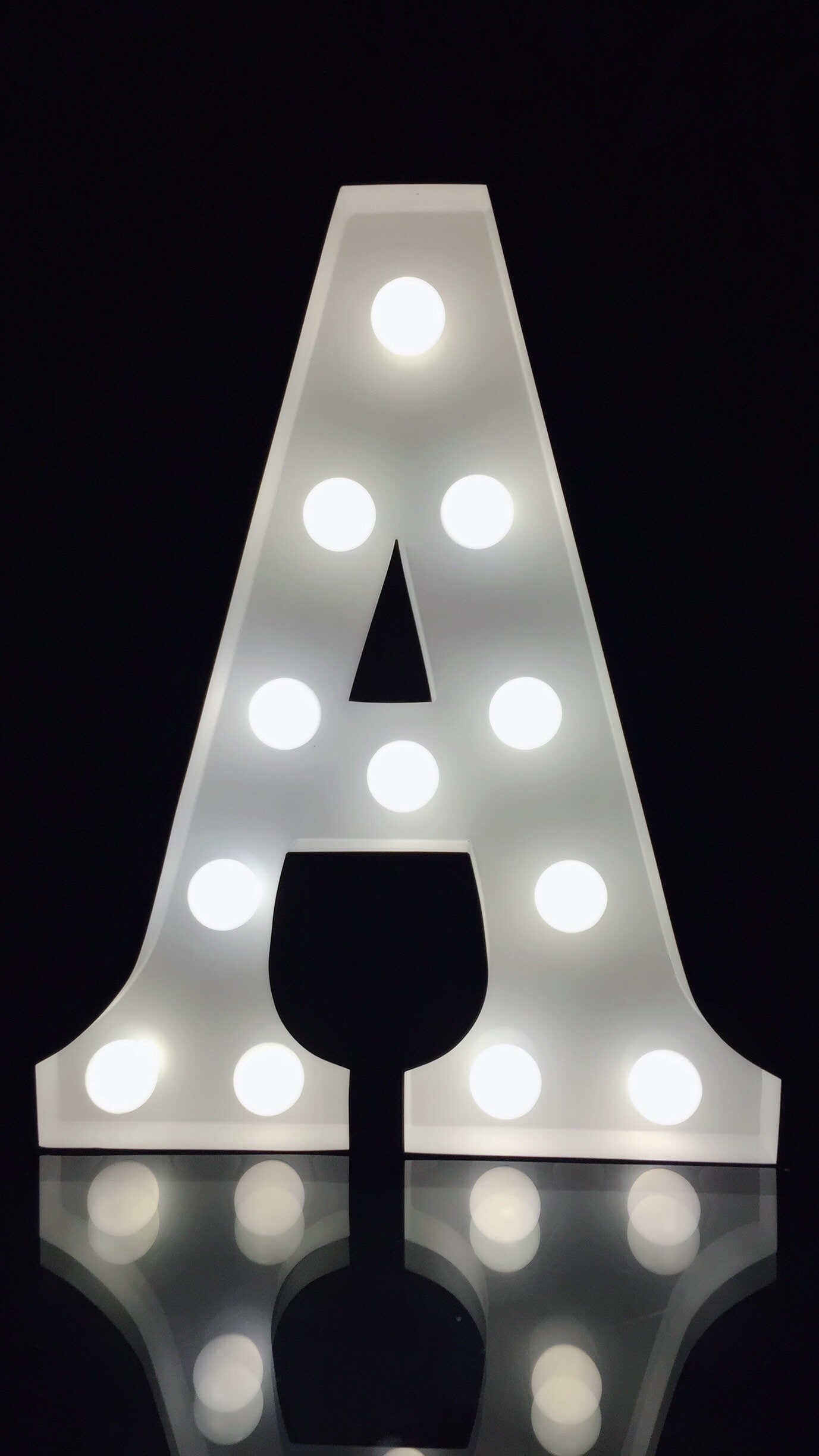 12" Metal WHITE A&S Marquee Letters Marquee Light Light up Alphabet ...