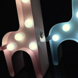 Pink Light up Giraffe Marquee Light Sign Night Light Kids Room Baby ...