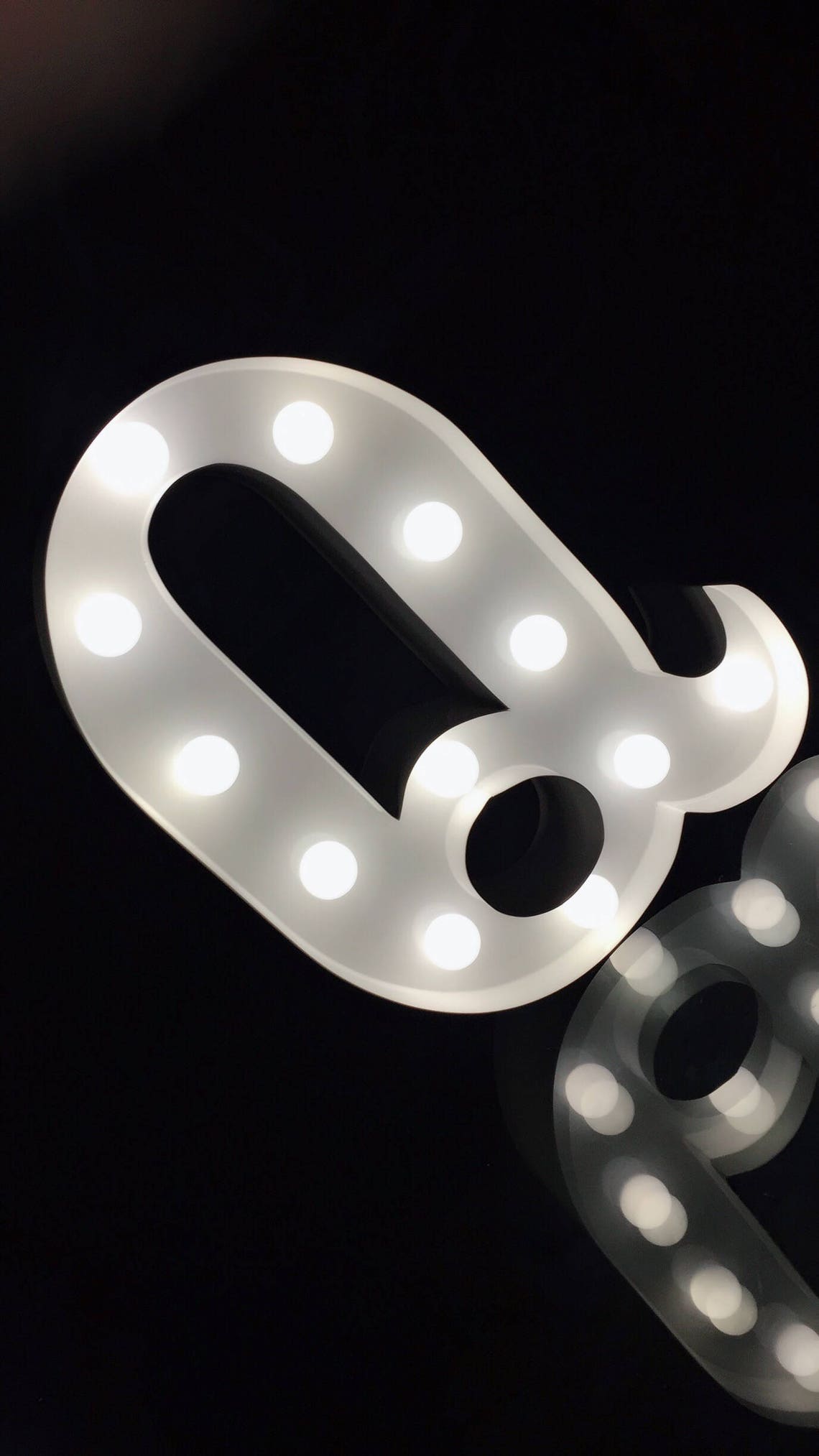 Metal White Initial Letter Q Marquee Letter Light - Etsy