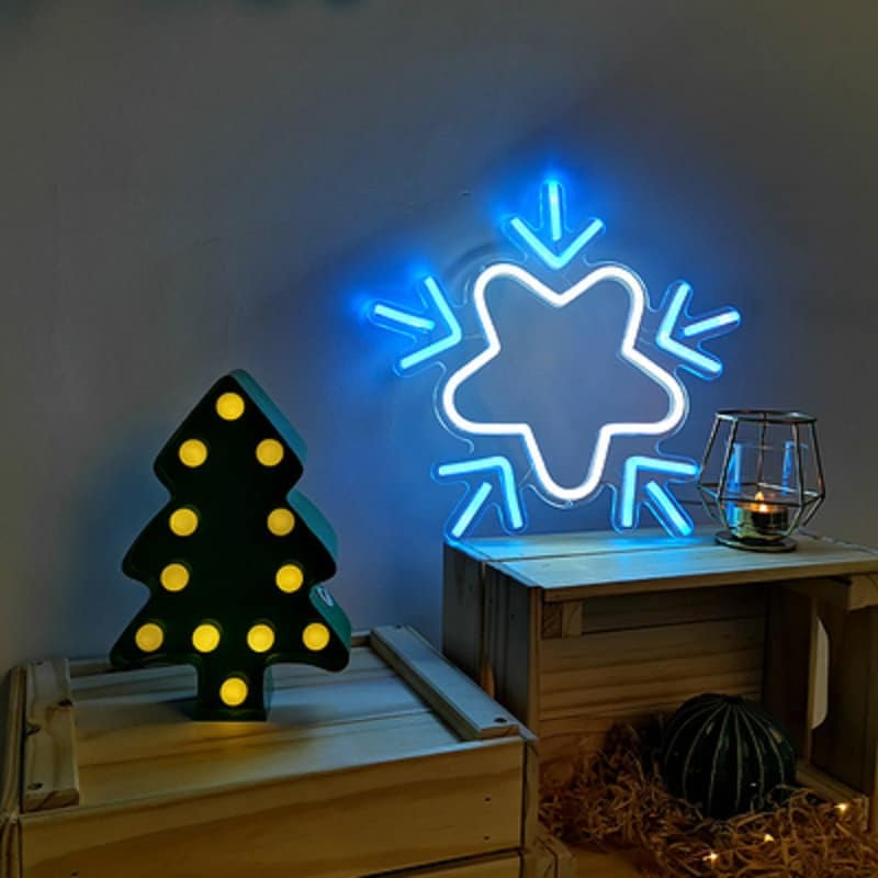 Mini Snowflake Neon Sign 5V USB Powered Custom Neon Sign - Etsy