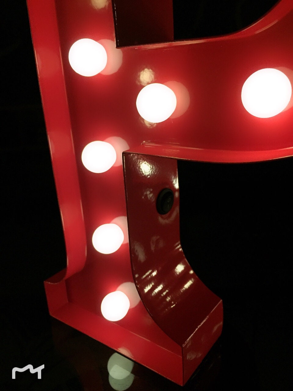 12 Metal Light up Letters Red P Marquee Letters Marquee | Etsy