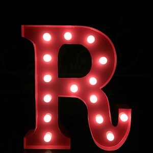 12" Metal Red R Marquee Letters Marquee Light Light up Letters Home ...