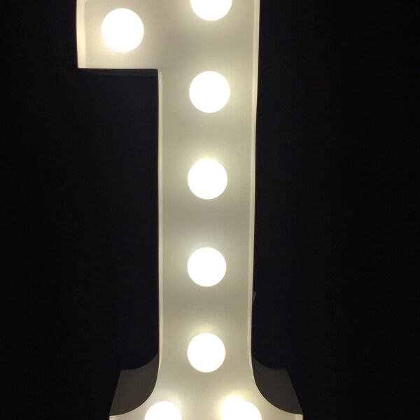 Number 1 With Lights - Etsy