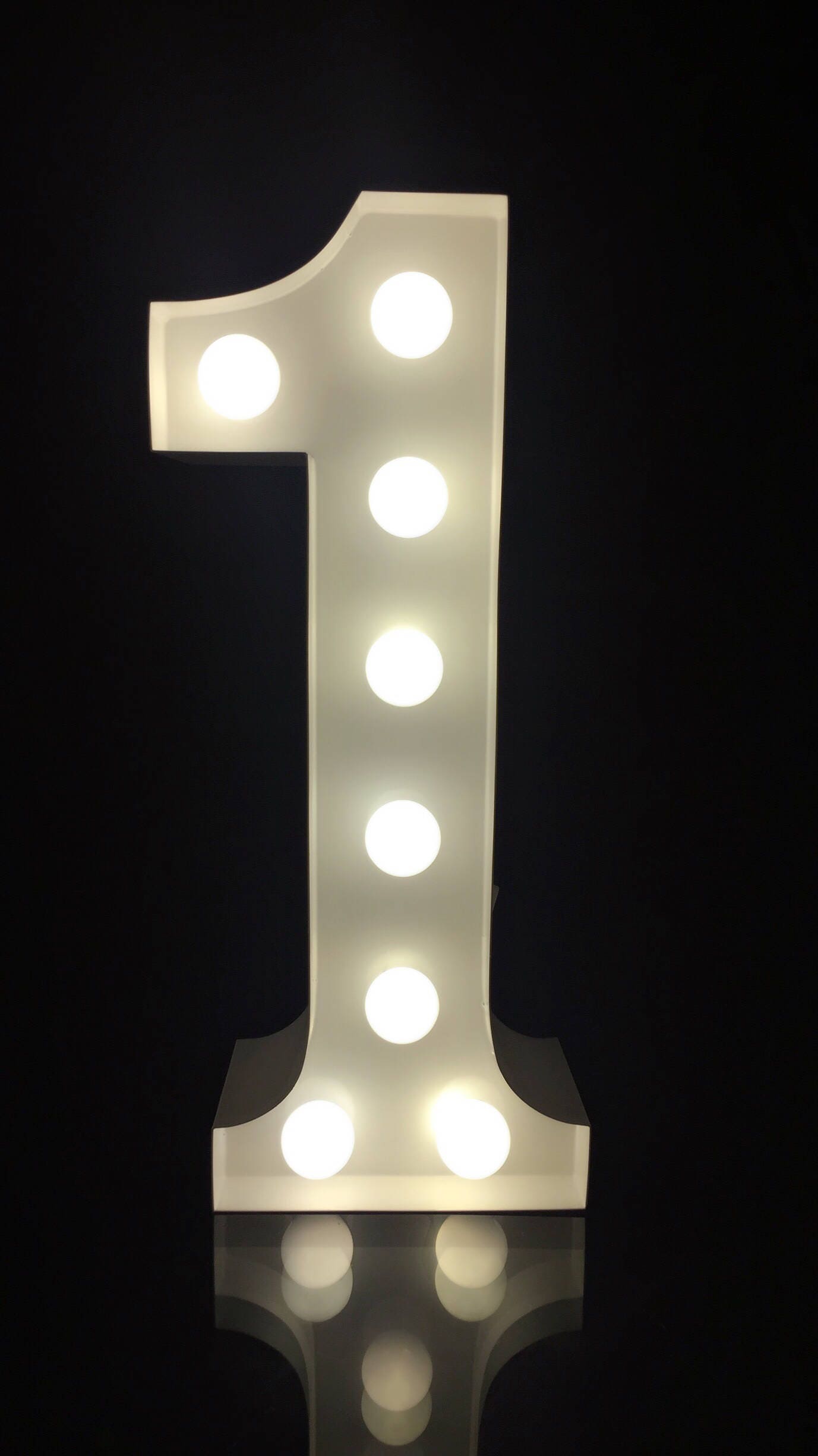 12metal White/black No.1 Marquee Letter Marquee Light Light - Etsy UK