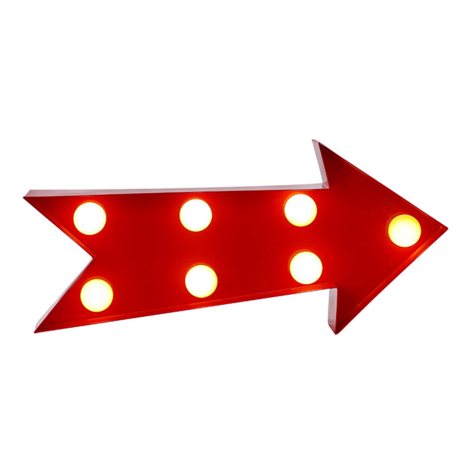 24” Metal Arrow Sign Arrow Light Light up Arrow Home Wall Event Bar ...