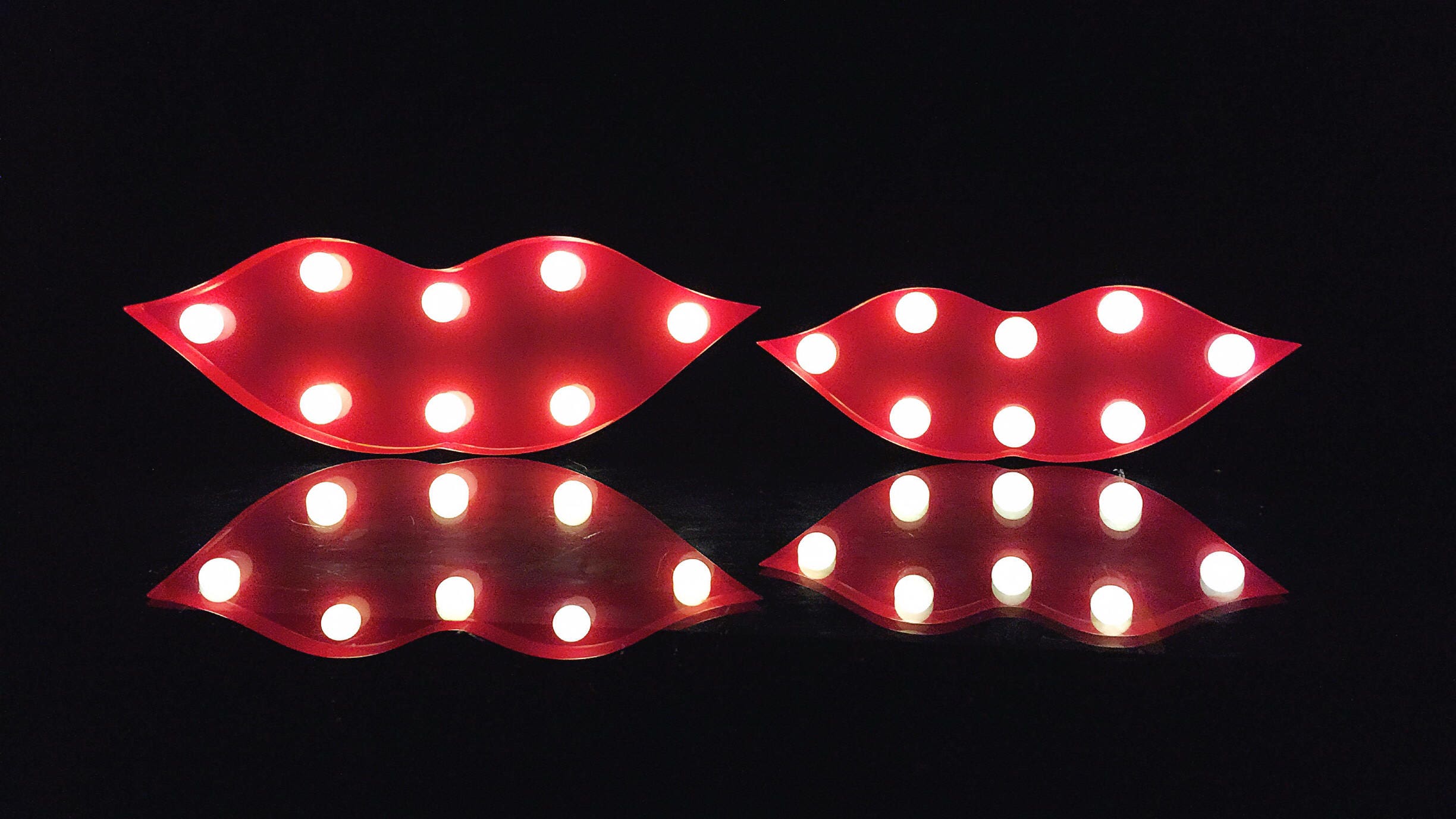 Big Metal Red Lip Light 12 Wide Lipsense Decor | Etsy