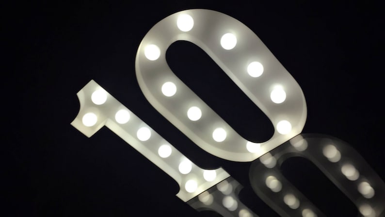 12Metal Marquee Number 10-19 Light Up Number Marquee | Etsy