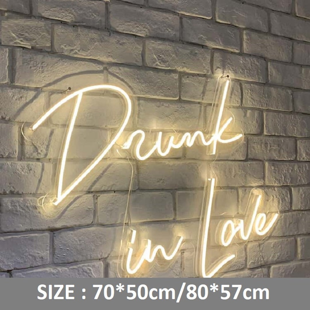 Custom Wedding Neon Letters Drunk in Love Light up Wedding Letters ...