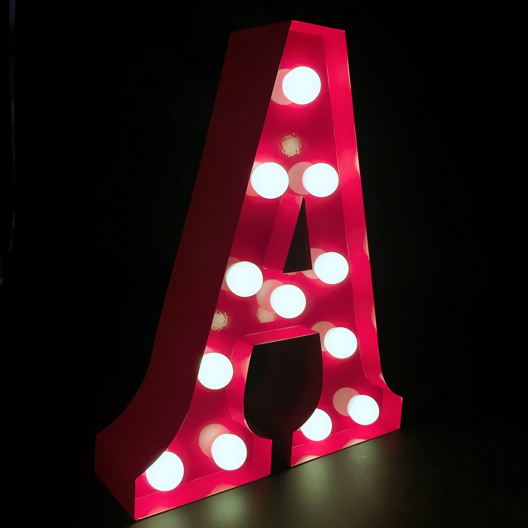 9metal Handmade A-Z Red Letters Light up Alphabet - Etsy