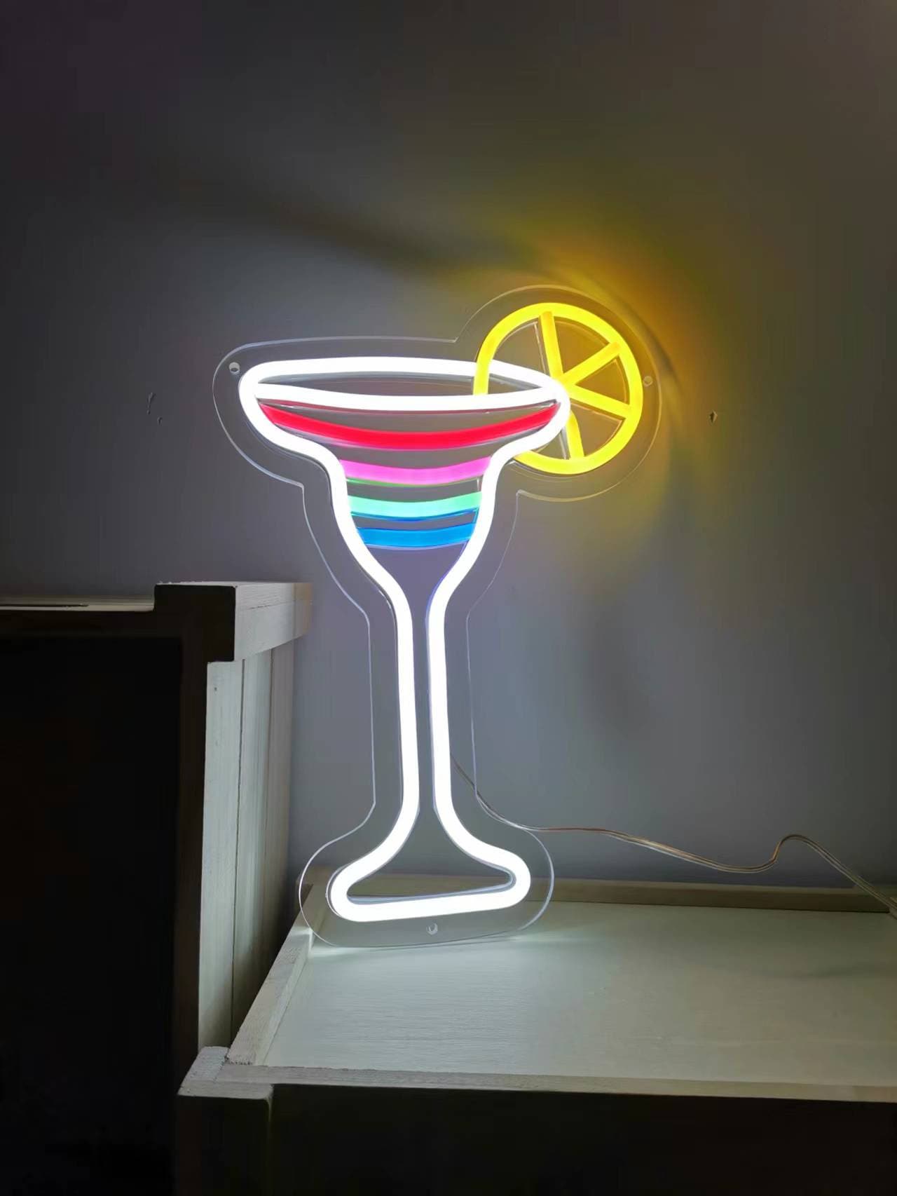 Cocktail Neon Sign, LED Party Bar Decor - Etsy
