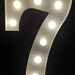 12metal White No.7 Marquee Letter Marquee Light Light up Number Seven ...