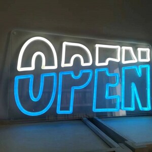 OPEN Neon Sign, Neon Letters, Bar Store Shop Restaurant Pub Inn Decor ...