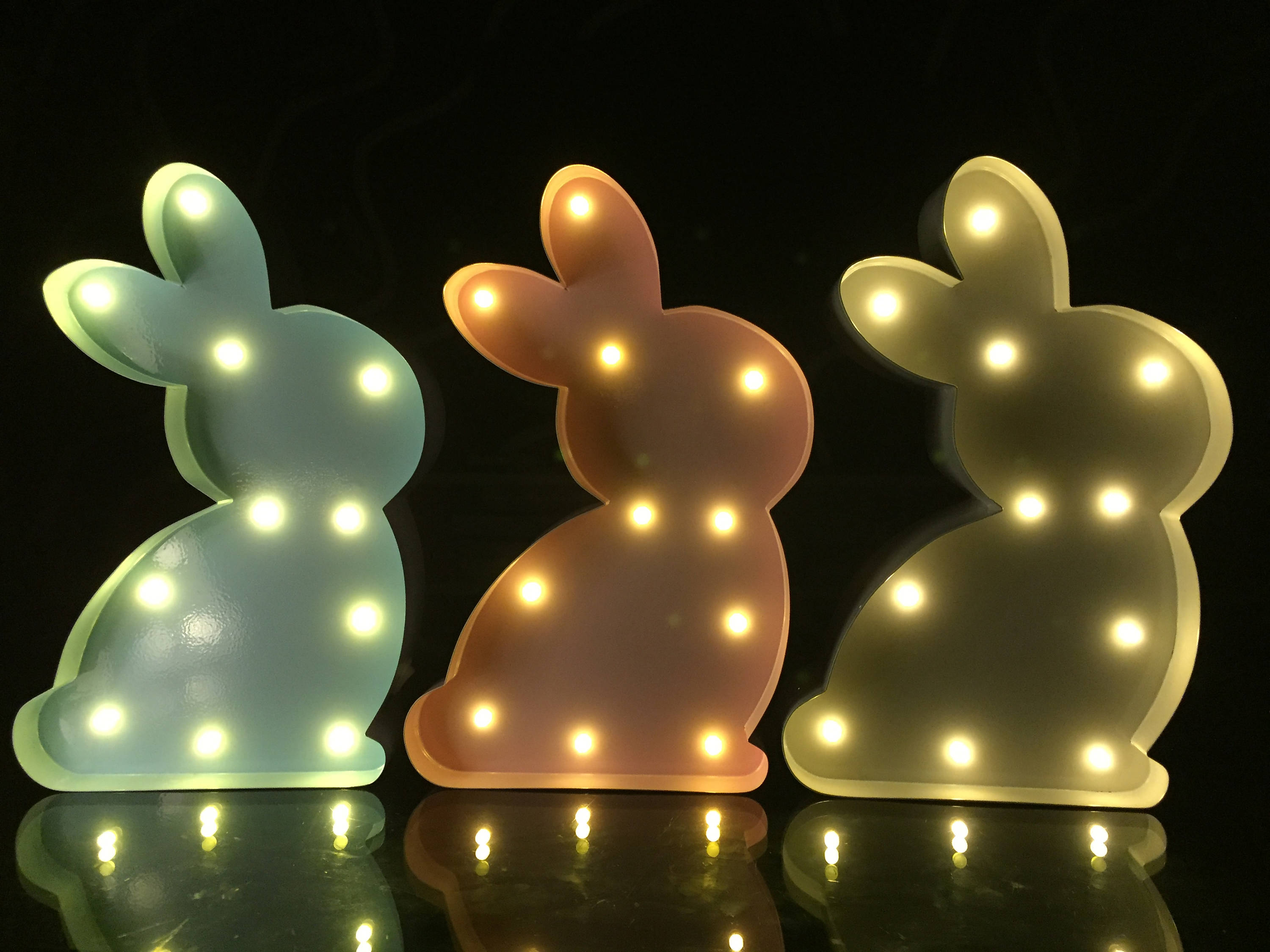 9 Blue Metal LED Light Marquee Light Sign Rabbit Bunny - Etsy