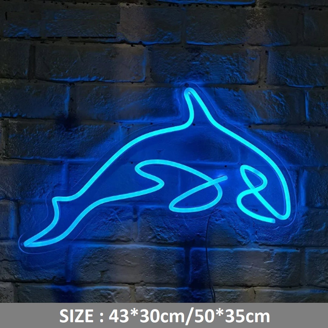 Dolphin Neon Sign Neon Light Dolphin Decor Led Neon Decor Home - Etsy
