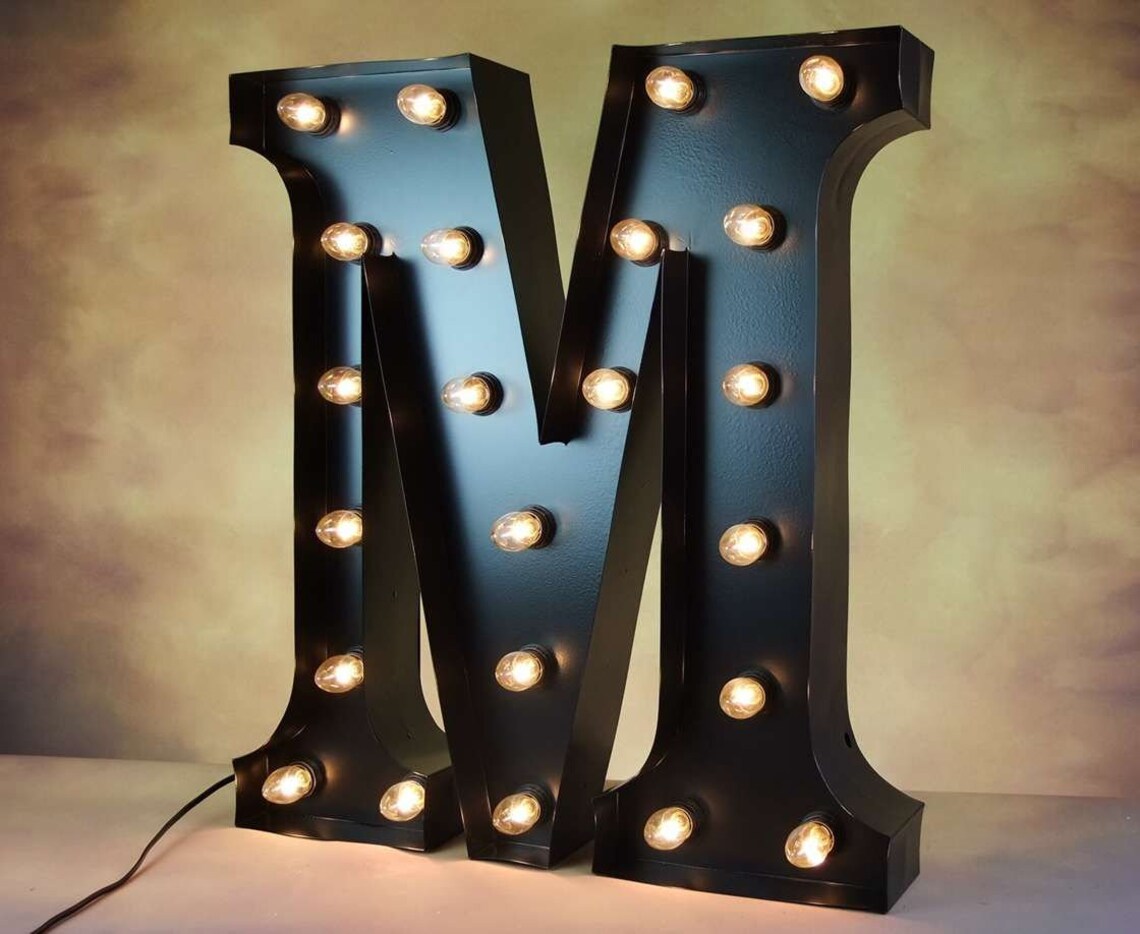 24 Metal Letter A-Z Marquee Letters Marquee Number 0-9 | Etsy