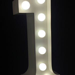 12Metal white/black No.1 marquee letter marquee light light | Etsy
