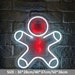 Christmas Gingerbread Man Neon Sign With Acrylic Board - Etsy