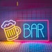 Bar Neon Sign Alcohol Liquor Beer Wine Neon Sign With Acrylic Plate USB ...