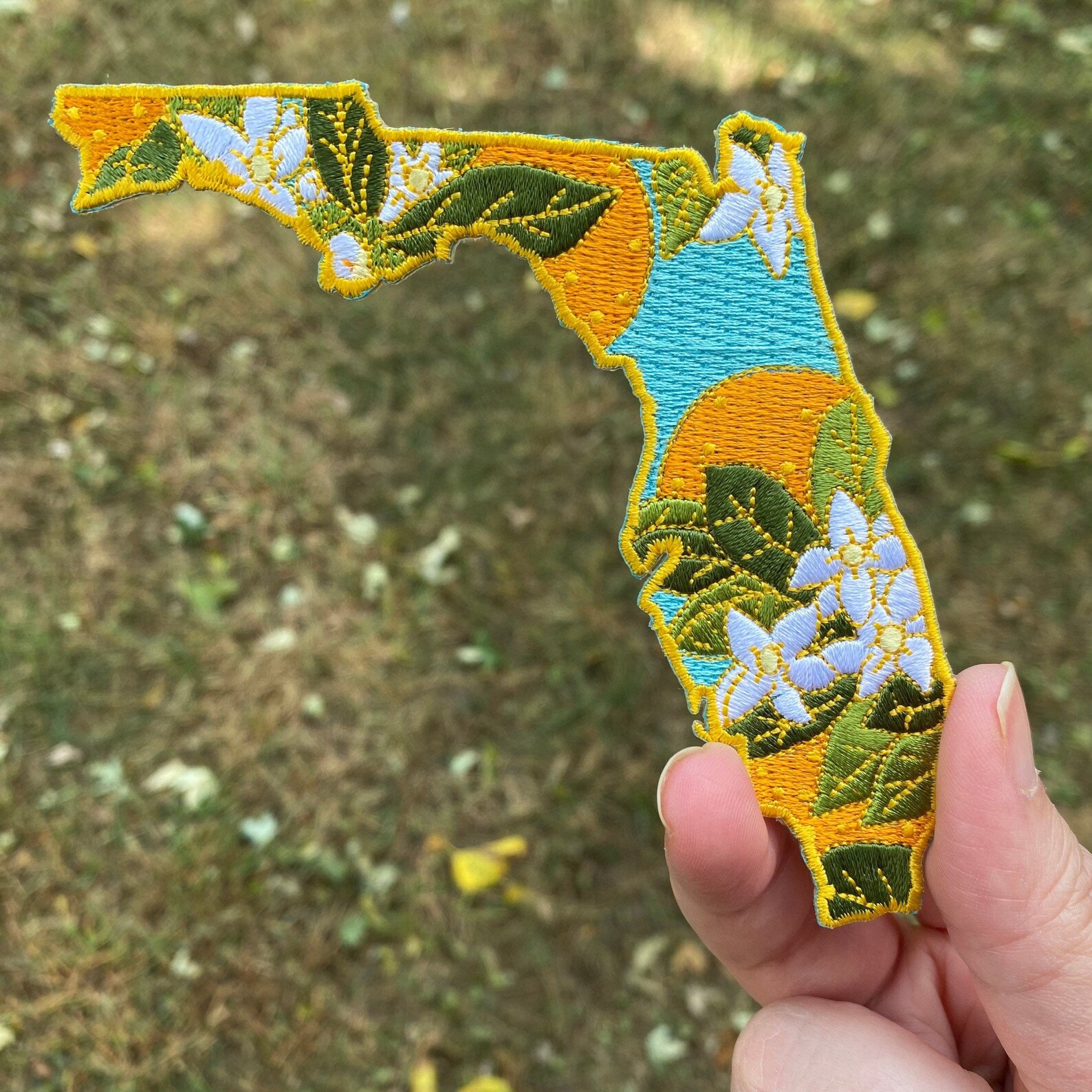 Florida Orange Blossom Embroidered Patch State Flower | Etsy