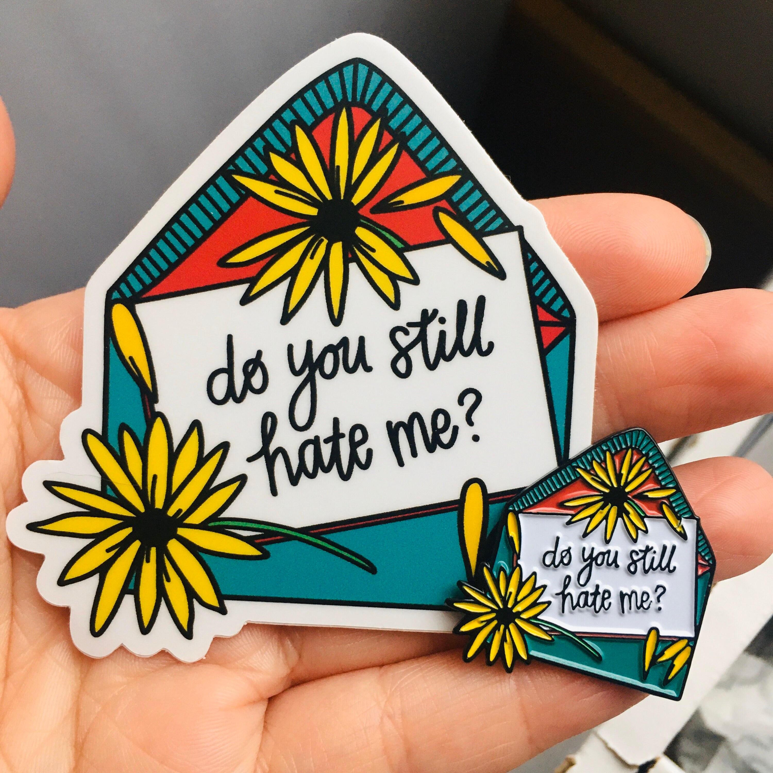 Do You Still Enamel Pin Flair Lapel Pin Letter USPS Daisies - Etsy