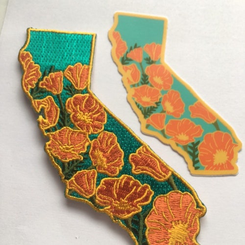 California Iron-on Patch 2.5 State Patch Embroidered - Etsy