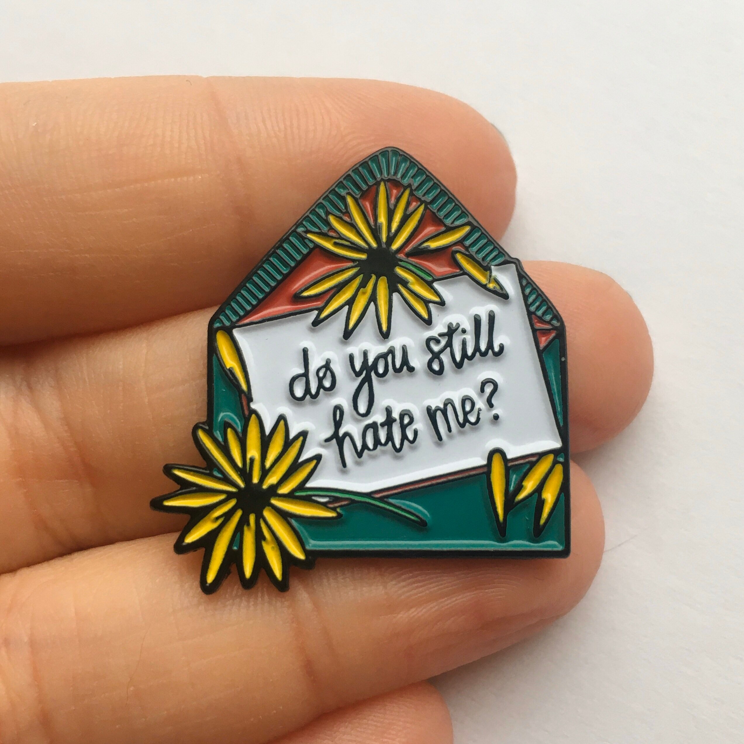 Do You Still Enamel Pin Flair Lapel Pin Letter USPS Daisies - Etsy