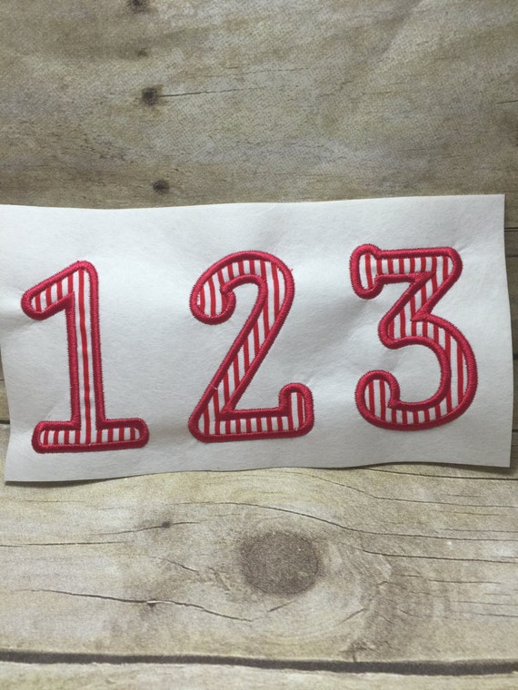 Applique Number Embroidery Design Numbers Embroidery Design | Etsy