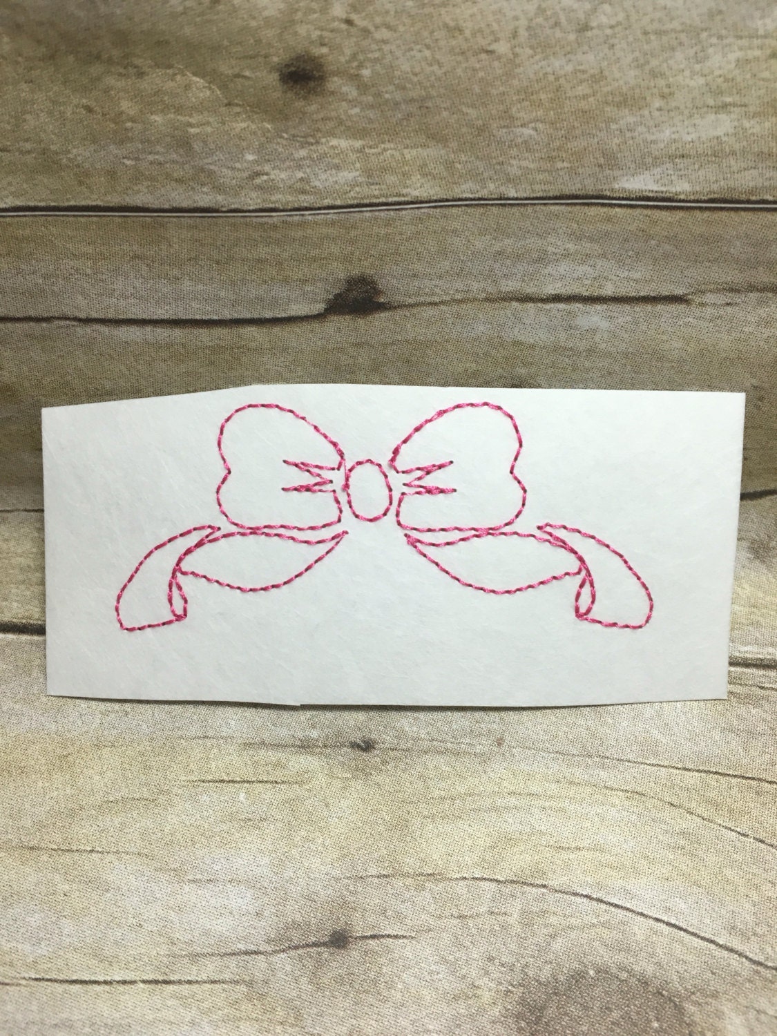 Bow Bean Stitch Embroidery Design, Bow Embroidery Design - Etsy