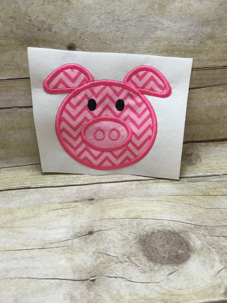 Pig Embroidery Applique Pig Applique Pig Embroidey Design | Etsy