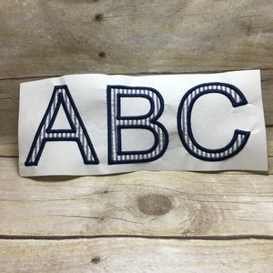 Arial Font Applique Letters, Block Applique Letters, Embroidery ...
