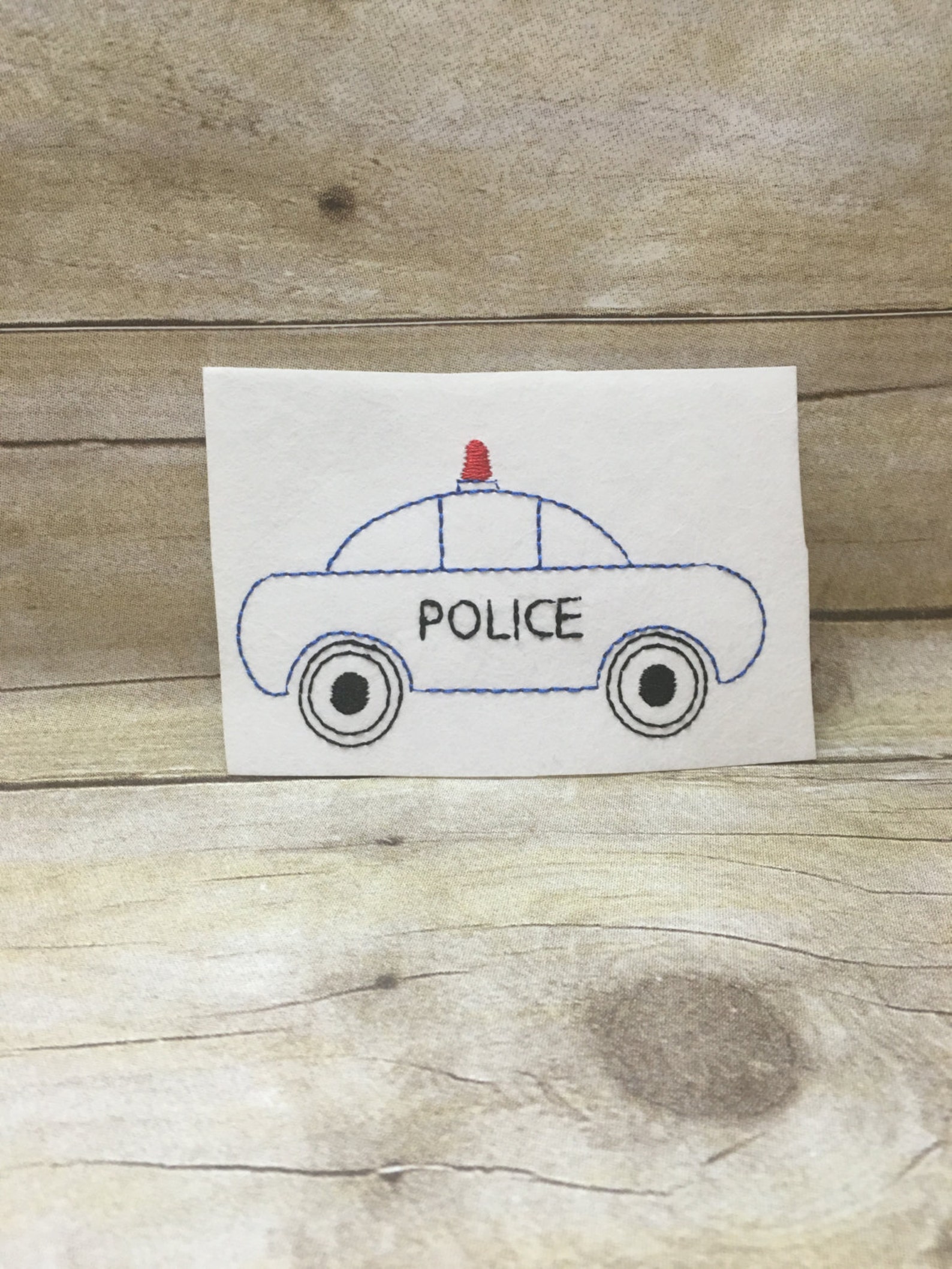 Police Car Embroidery Design, Vintage Police Embroidery Design - Etsy