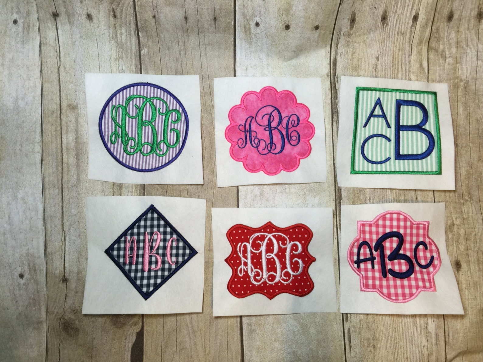 Applique Frame 6 Pack!, Applique Frames, Monogram Frames All 6 Included ...