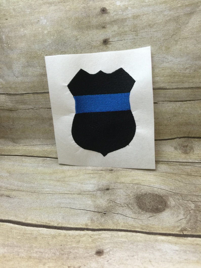Police Badge Embroidery Design Back the Blue Embroidery | Etsy