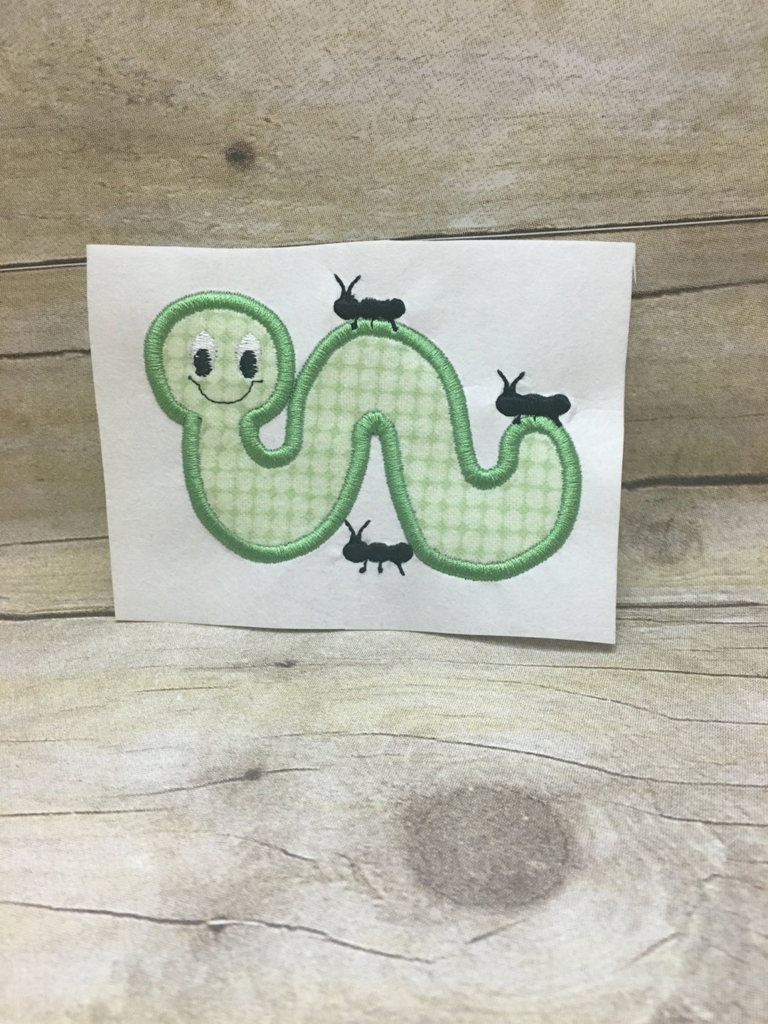 Worm Applique Design, Worm Embroidery Design Applique - Etsy