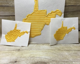 Tiny West Virginia State Patch Any Color Custom Made - Etsy