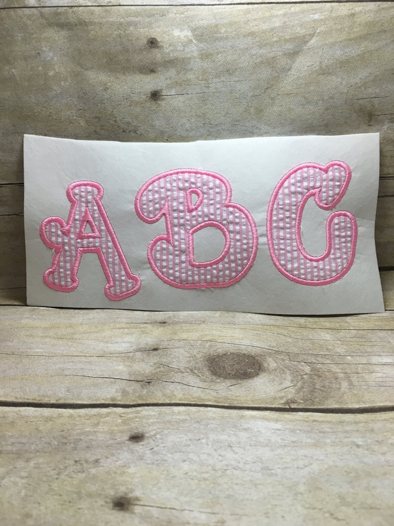 Applique Font Embroidery Embroidery Applique Font Font - Etsy