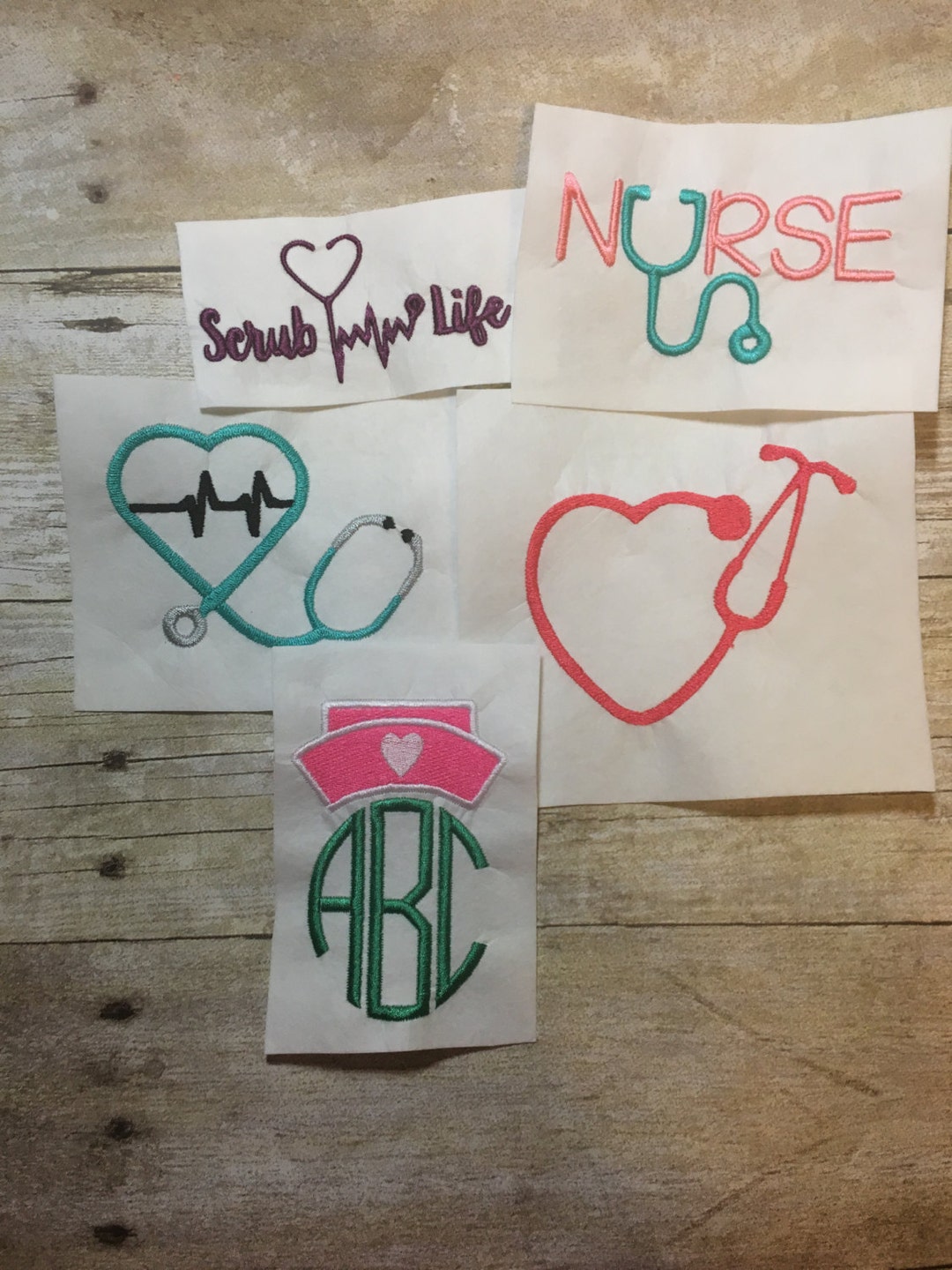 Nurse Embroidery Design Package, Scrubs Embroidery Design, Stethascope ...