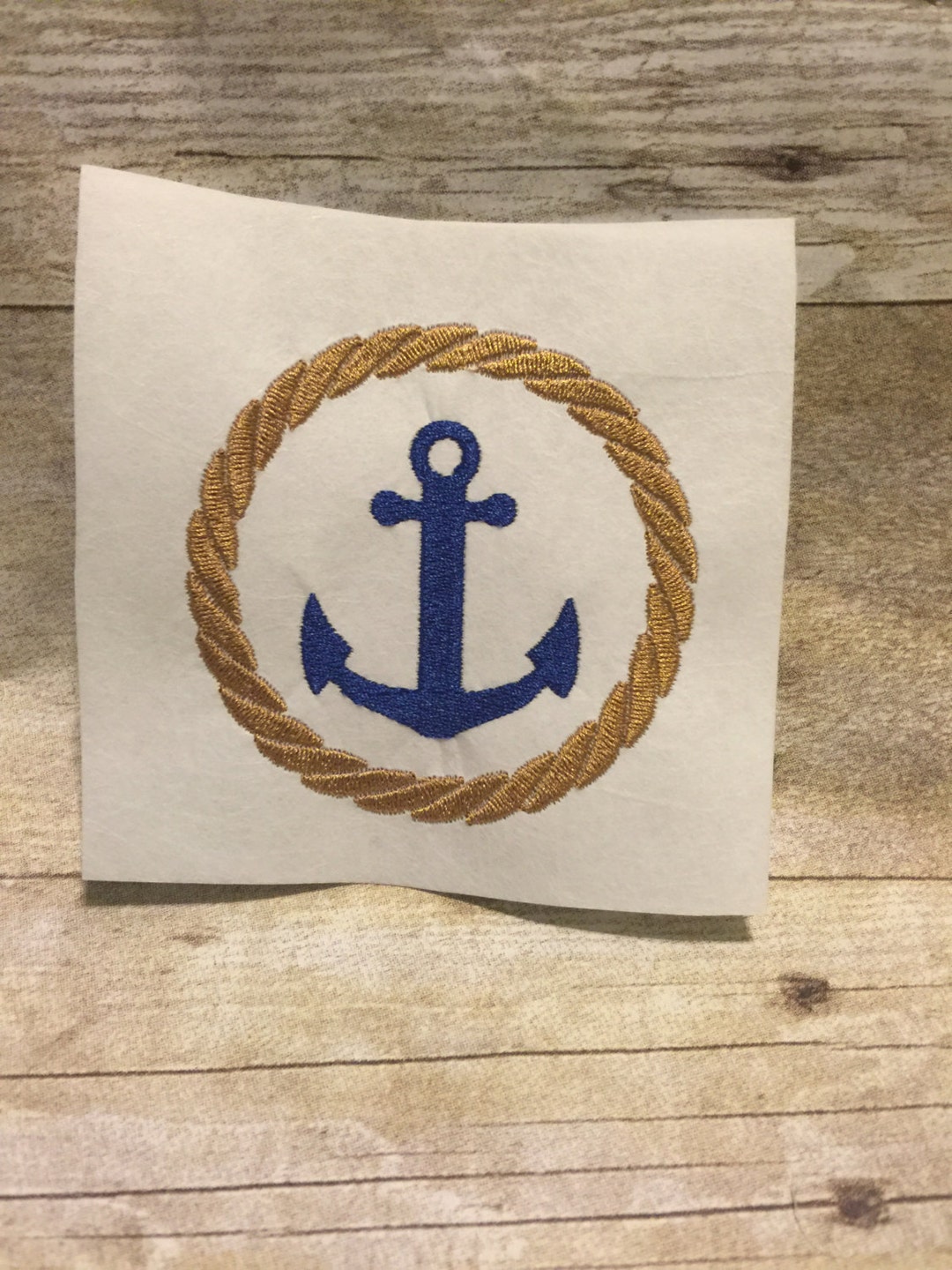 Anchor With Rope Frame Embroidery Design, Anchor Embroidery Design - Etsy