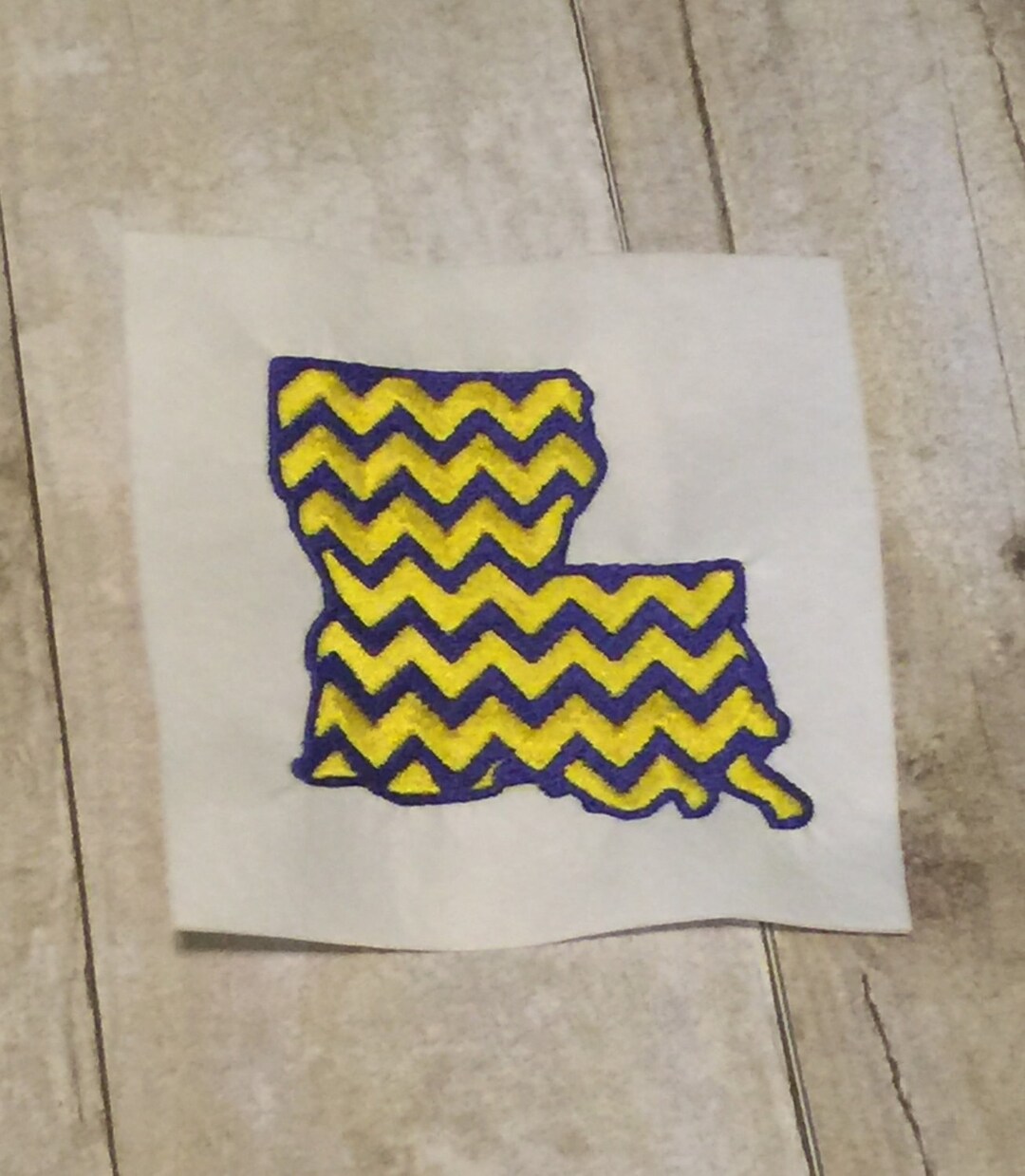 Chevron Louisiana Embroidery Design, Applique,lsu - Etsy
