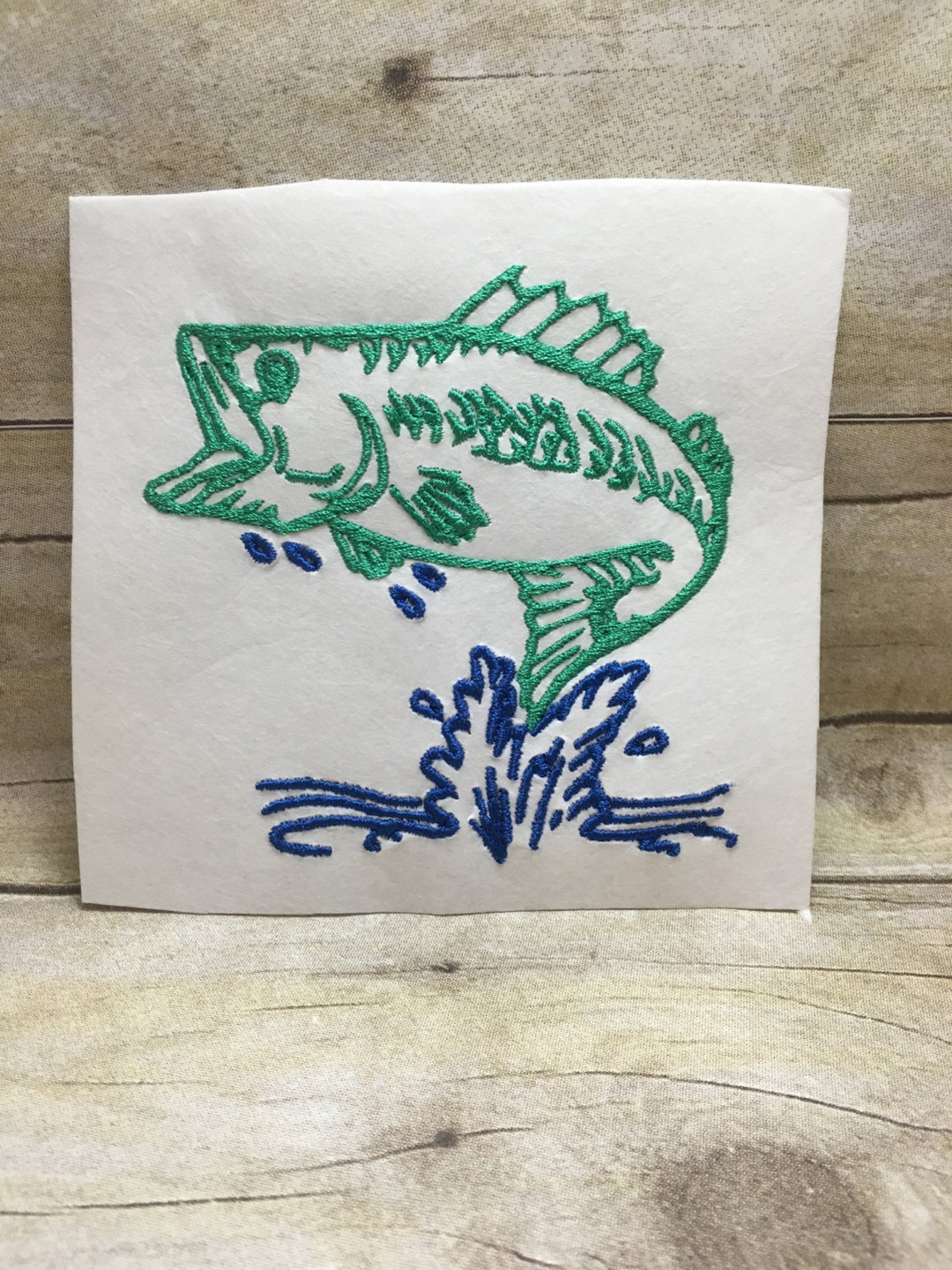 Bass Fish Embroidery Design, Bass Embroidery Design, Fish Embroidery ...