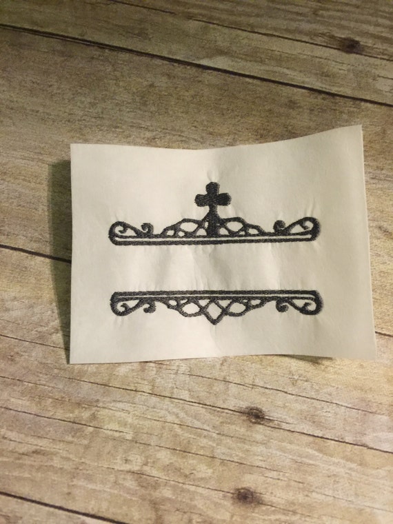 Cross Name Frame Embroidery Design Cross Name Frame Applique | Etsy