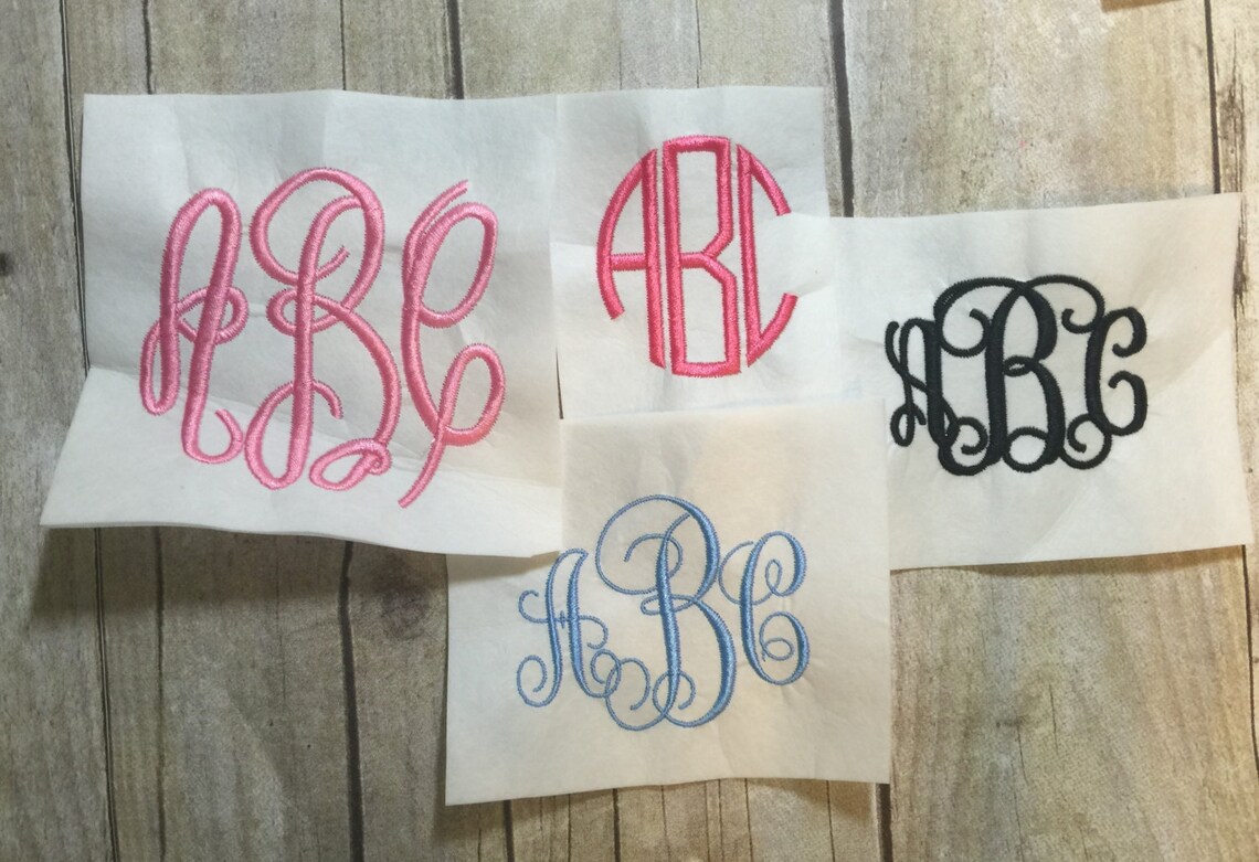 Monogram Font Embroidery Package Deal 4 Monogram Fonts - Etsy