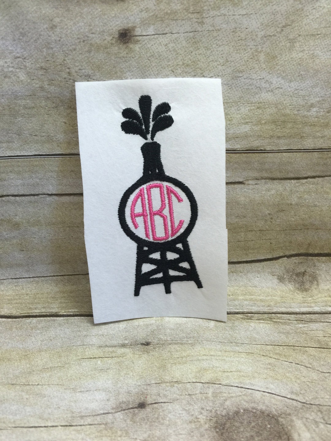 Oil Derick Monogrammed Tower, Oil Tower Monogram Embroidery Design - Etsy