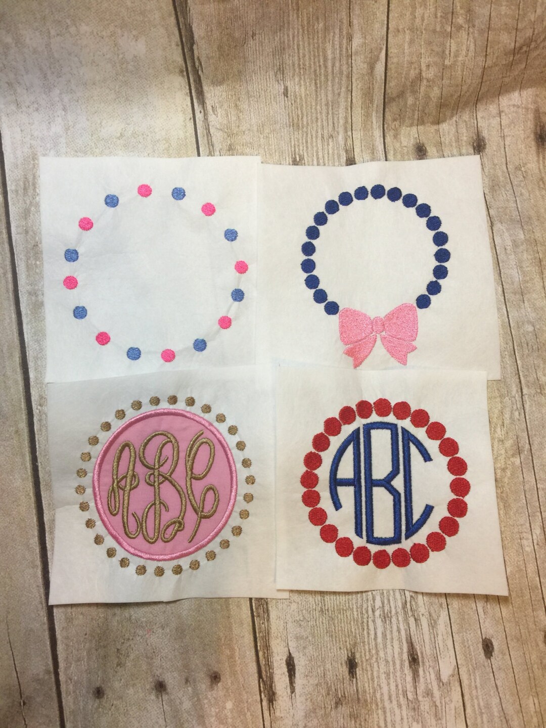 Dots Frame Embroidery Design Package, 4 Dots Embroidery Design - Etsy